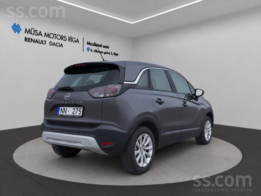 Grey Opel Crossland X 2023 in Riga, with an engine capacity of 1.20 L and mileage of 63 thousand km for 12995 €, photo 5 on AUTOMOTO.COM.LV
