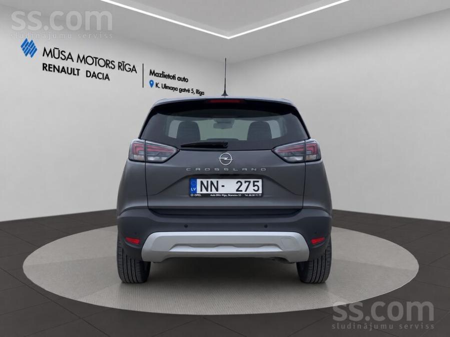 Grey Opel Crossland X 2023 in Riga, with an engine capacity of 1.20 L and mileage of 63 thousand km for 12995 €, photo 6 on AUTOMOTO.COM.LV