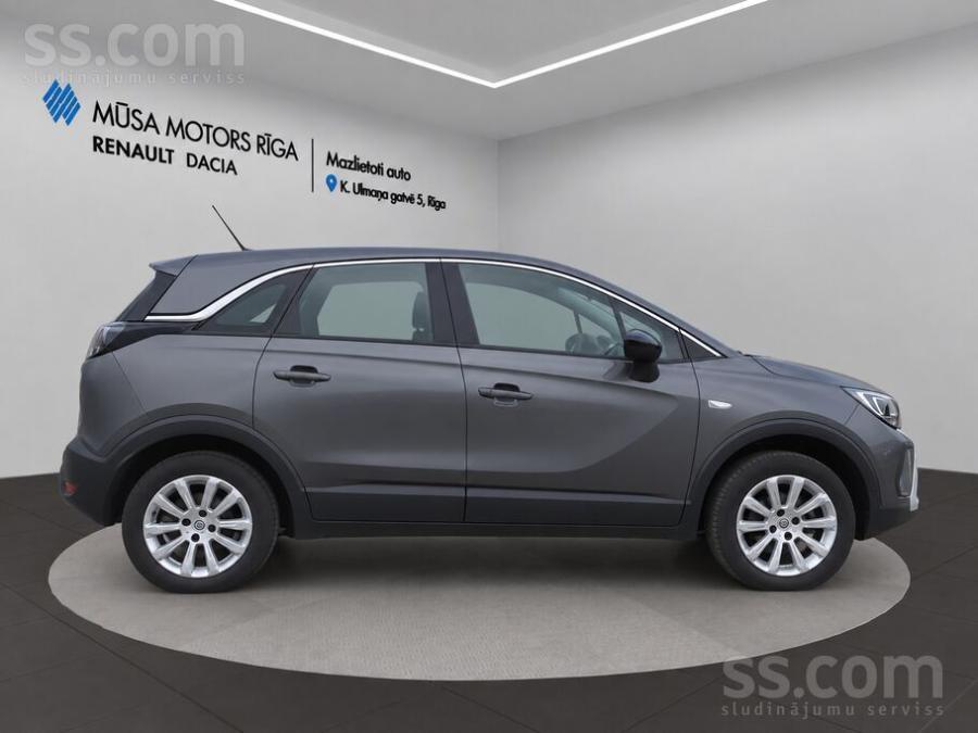 Grey Opel Crossland X 2023 in Riga, with an engine capacity of 1.20 L and mileage of 63 thousand km for 12995 €, photo 8 on AUTOMOTO.COM.LV