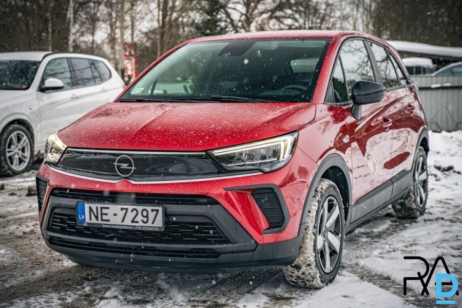 Red Opel Crossland X 2022 in Riga, with an engine capacity of 1.50 L and mileage of 58 thousand km for 13990 €, photo 1 on AUTOMOTO.COM.LV