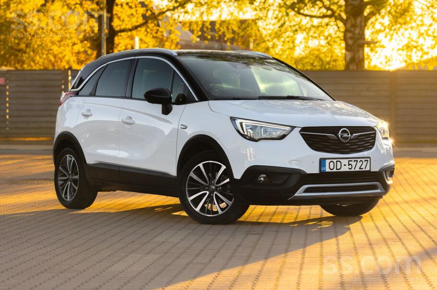 White Opel Crossland X 2019 in Jelgava, with an engine capacity of 1.50 L and mileage of 0 thousand km for 9990 €, photo 2 on AUTOMOTO.COM.LV