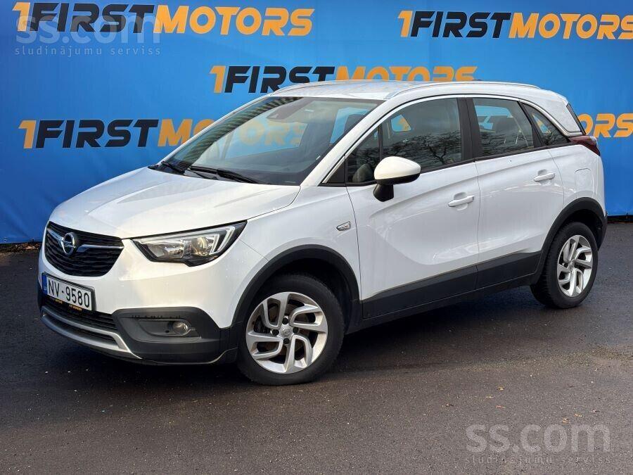White Opel Crossland X 2019 in Riga, with an engine capacity of 1.50 L and mileage of 198 thousand km for 7950 €, photo 1 on AUTOMOTO.COM.LV