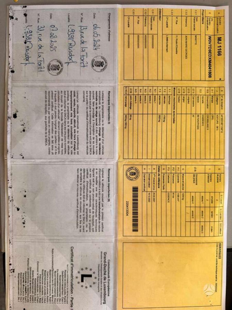 Белый Опель Crossland X 2021 в Электренай, объемом двигателя 1.20 л и пробегом 91 тыс. км за 10850 €, фото 12 на AUTOMOTO.COM.LV