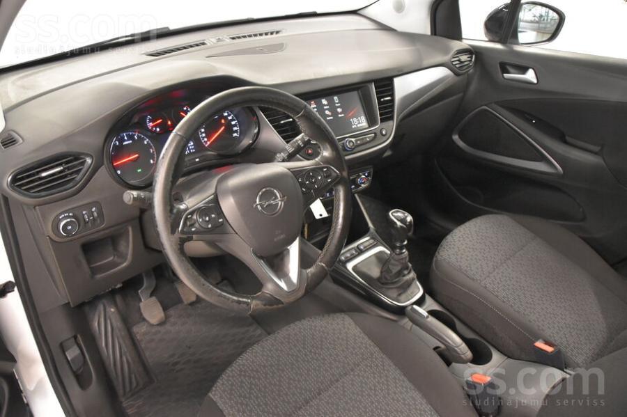 White Opel Crossland X 2023 in Riga, with an engine capacity of 1.50 L and mileage of 143 thousand km for 10490 €, photo 13 on AUTOMOTO.COM.LV