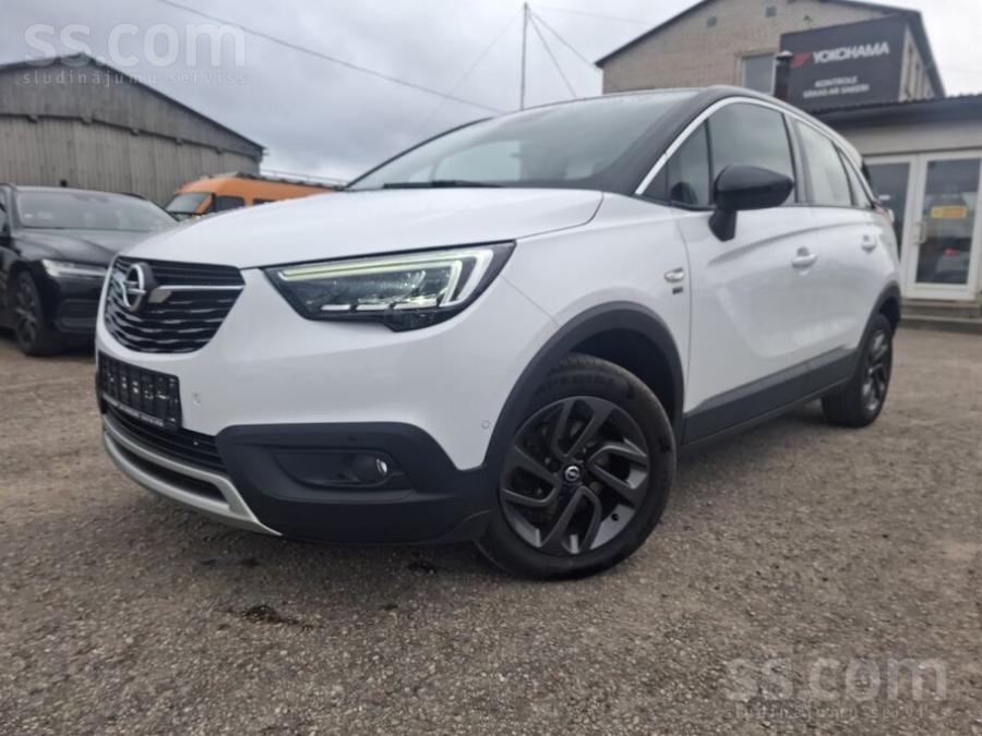 White Opel Crossland X 2019 in Talsi, with an engine capacity of 1.20 L and mileage of 168 thousand km for 8500 €, photo 1 on AUTOMOTO.COM.LV
