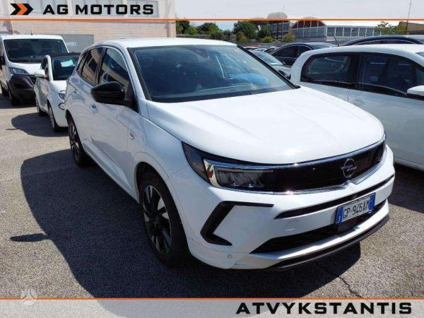 White Opel Grandland 2023 in Vilnius, with an engine capacity of 1.50 L and mileage of 107 thousand km for 17900 €, photo 1 on AUTOMOTO.COM.LV