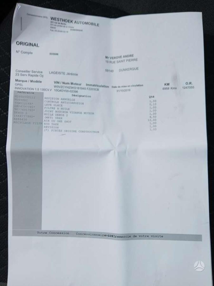 Black Opel Grandland X 2019 in Kaunas, with an engine capacity of 1.50 L and mileage of 135 thousand km for 11900 €, photo 21 on AUTOMOTO.COM.LV
