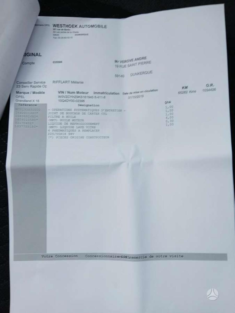 Black Opel Grandland X 2019 in Kaunas, with an engine capacity of 1.50 L and mileage of 135 thousand km for 11900 €, photo 23 on AUTOMOTO.COM.LV