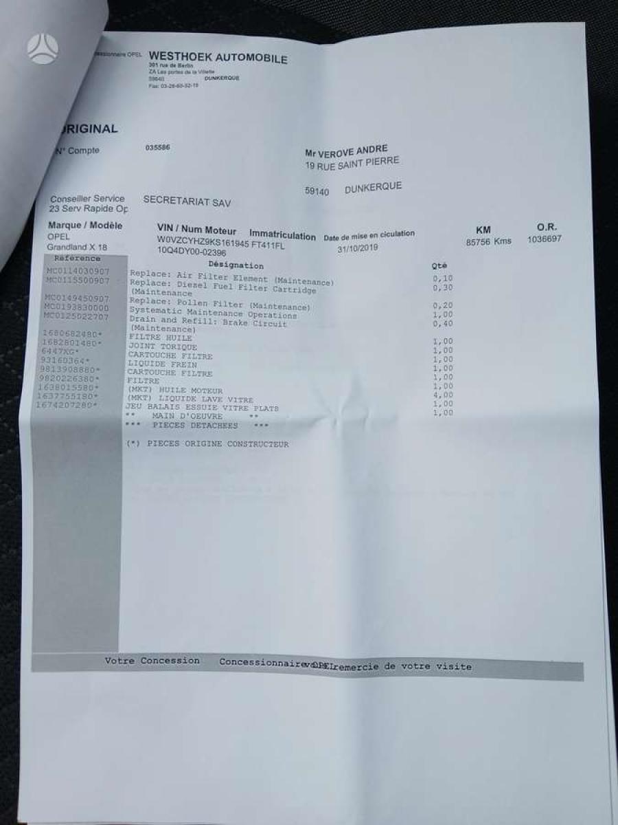 Black Opel Grandland X 2019 in Kaunas, with an engine capacity of 1.50 L and mileage of 135 thousand km for 11900 €, photo 24 on AUTOMOTO.COM.LV