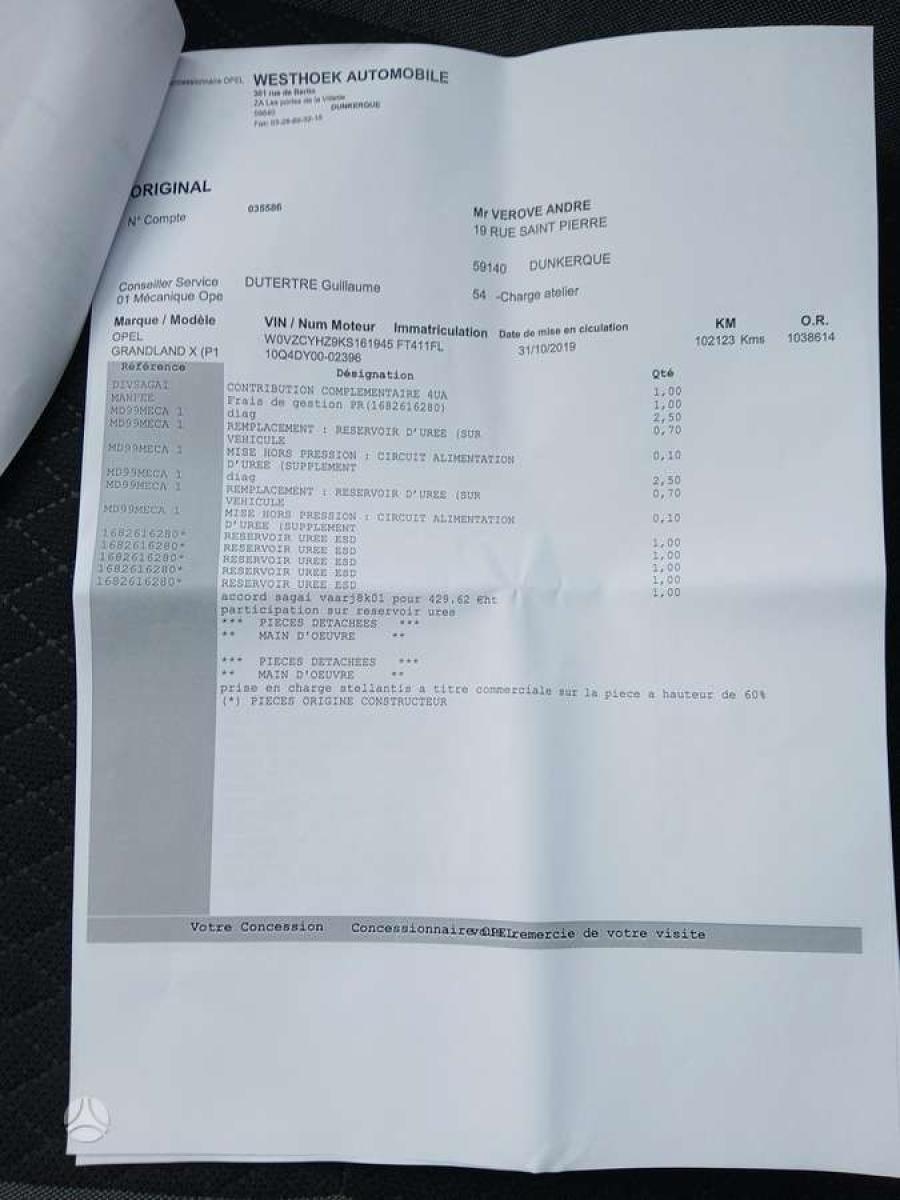 Black Opel Grandland X 2019 in Kaunas, with an engine capacity of 1.50 L and mileage of 135 thousand km for 11900 €, photo 25 on AUTOMOTO.COM.LV