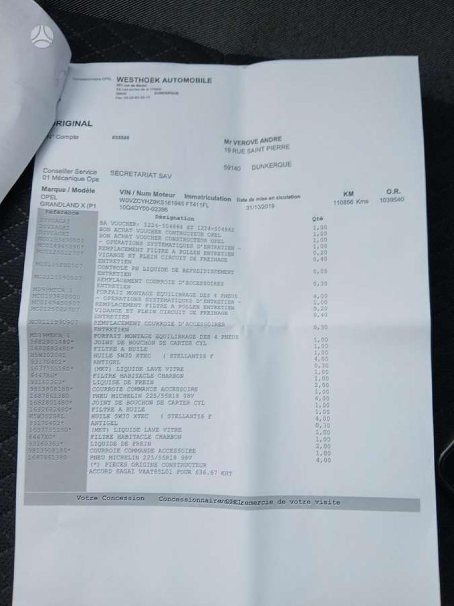 Black Opel Grandland X 2019 in Kaunas, with an engine capacity of 1.50 L and mileage of 135 thousand km for 11900 €, photo 26 on AUTOMOTO.COM.LV