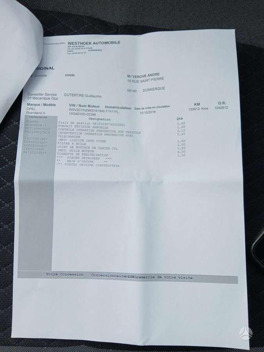 Black Opel Grandland X 2019 in Kaunas, with an engine capacity of 1.50 L and mileage of 135 thousand km for 11900 €, photo 27 on AUTOMOTO.COM.LV