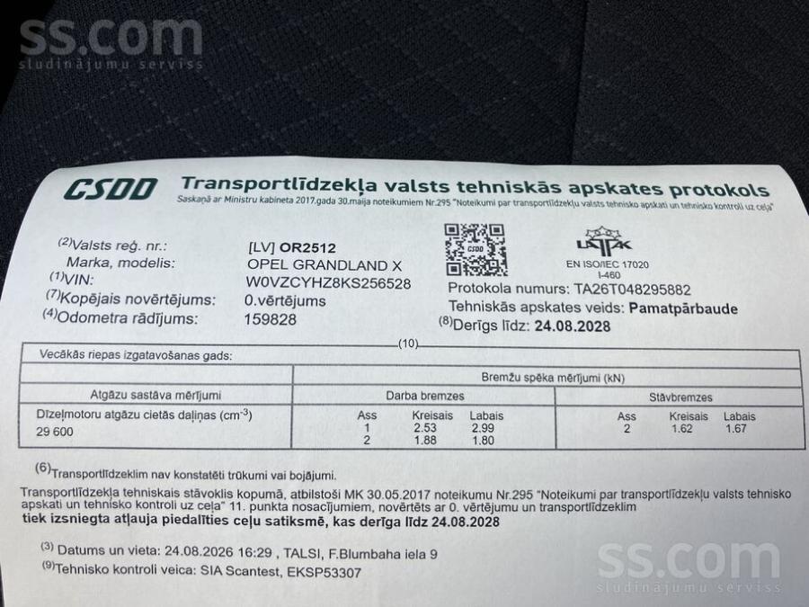 Черный Опель Grandland X 2019 в Талси, объемом двигателя 1.50 л и пробегом 160 тыс. км за 12999 €, фото 23 на AUTOMOTO.COM.LV