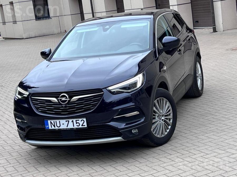 Синий Опель Grandland X 2018 в Рига, объемом двигателя 1.20 л и пробегом 214 тыс. км за 11950 €, фото 1 на AUTOMOTO.COM.LV
