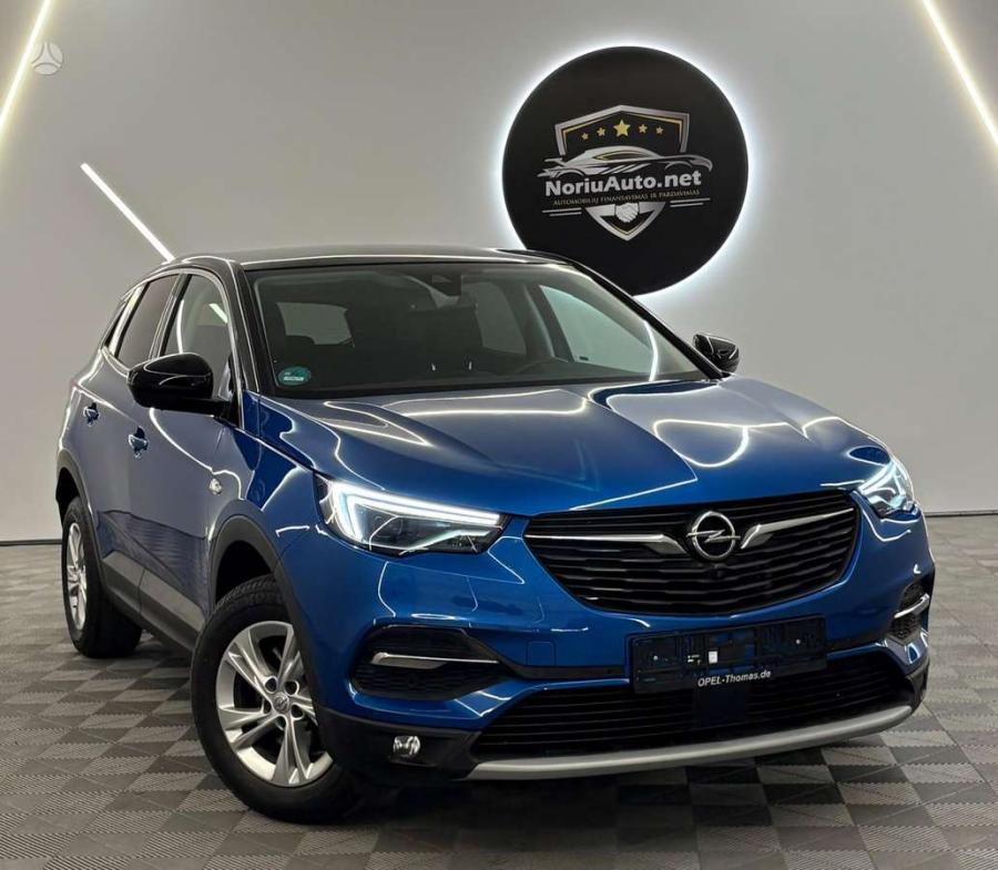 Синий Опель Grandland X 2018 в Мариямполе, объемом двигателя 1.20 л и пробегом 75 тыс. км за 12750 €, фото 1 на AUTOMOTO.COM.LV