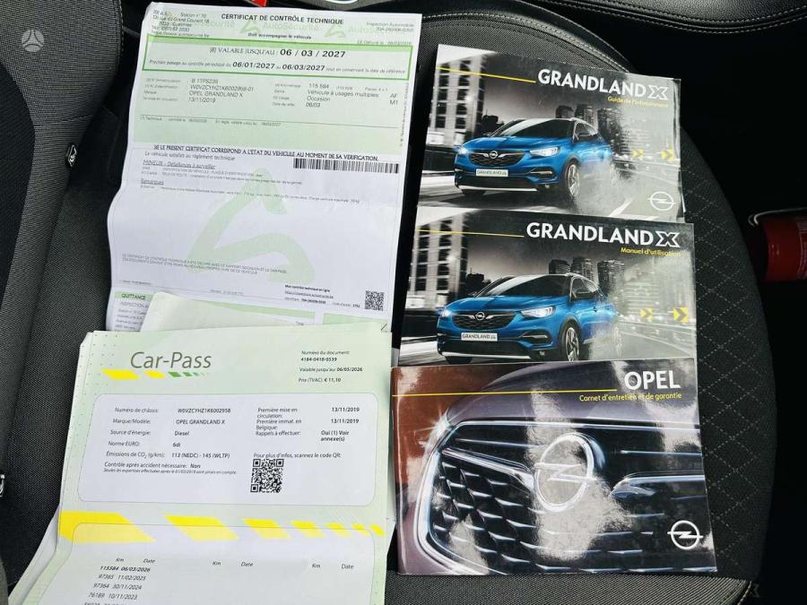 Blue Opel Grandland X 2019 in Kaunas, with an engine capacity of 1.50 L and mileage of 123 thousand km for 11750 €, photo 31 on AUTOMOTO.COM.LV