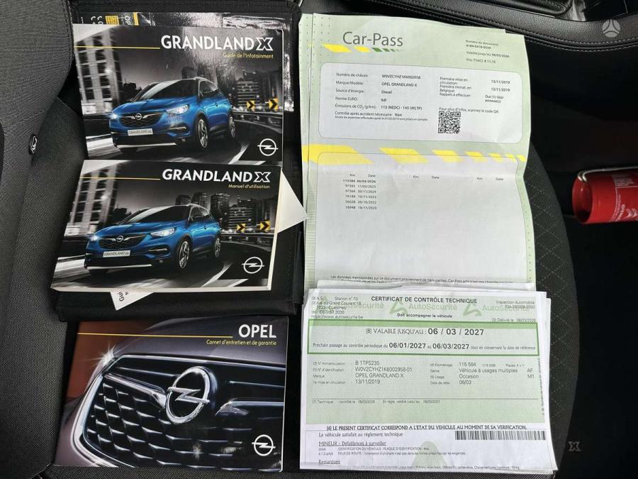Zils Opel Grandland X 2019 Kauņa, ar dzinēja tilpumu 1.50 L un nobraukumu 123 tūkst. km par 11750 €, foto 31 vietnē AUTOMOTO.COM.LV