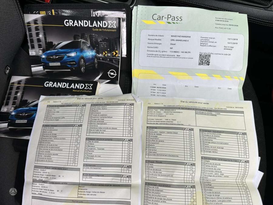 Zils Opel Grandland X 2019 Kauņa, ar dzinēja tilpumu 1.50 L un nobraukumu 123 tūkst. km par 11750 €, foto 32 vietnē AUTOMOTO.COM.LV