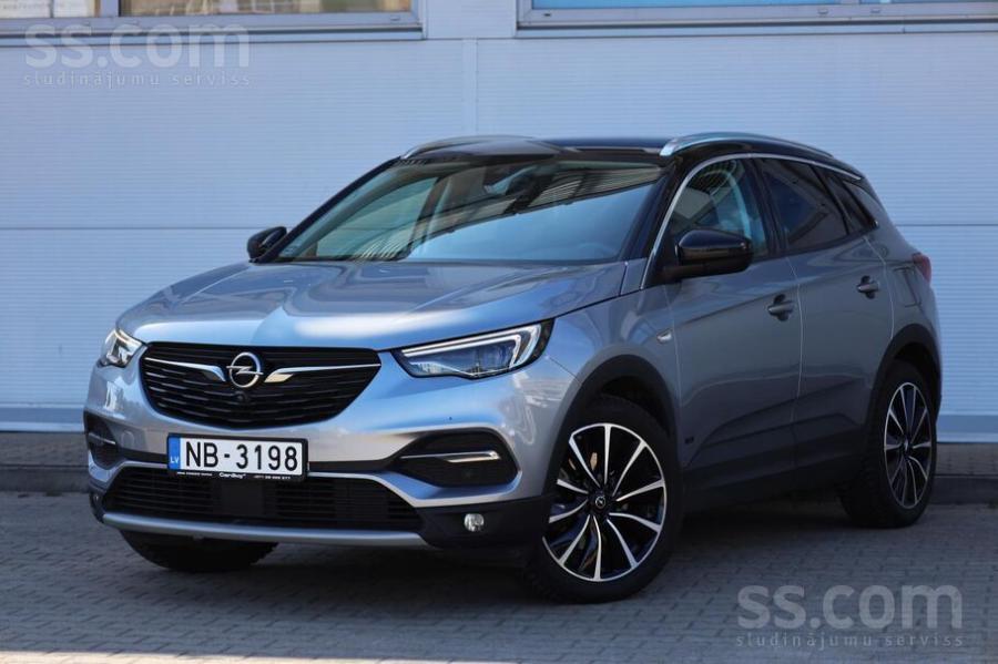 Grey Opel Grandland X 2021 in Riga, with an engine capacity of 1.60 L and mileage of 0 thousand km for 100 €, photo 1 on AUTOMOTO.COM.LV