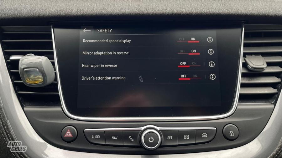 Grey Opel Grandland X 2021 in Marijampole, with an engine capacity of 1.50 L and mileage of 116 thousand km for 13490 €, photo 23 on AUTOMOTO.COM.LV