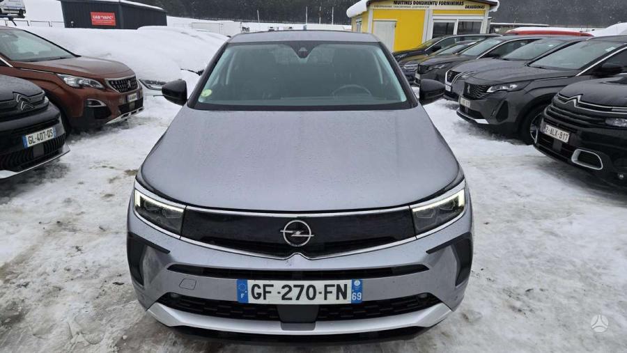 Grey Opel Grandland X 2022 in Vilnius, with an engine capacity of 1.50 L and mileage of 150 thousand km for 15400 €, photo 2 on AUTOMOTO.COM.LV