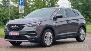 Grey Opel Grandland X 2018 in Jelgava, with an engine capacity of 1.20 L and mileage of 102 thousand km for 10450 €, photo  on AUTOMOTO.COM.LV