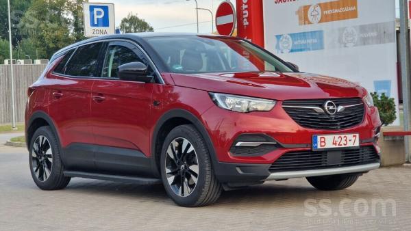 Красный Опель Grandland X 2019 в Елгава, объемом двигателя 1.20 л и пробегом 110 тыс. км за 10950 €, фото 1 на AUTOMOTO.COM.LV