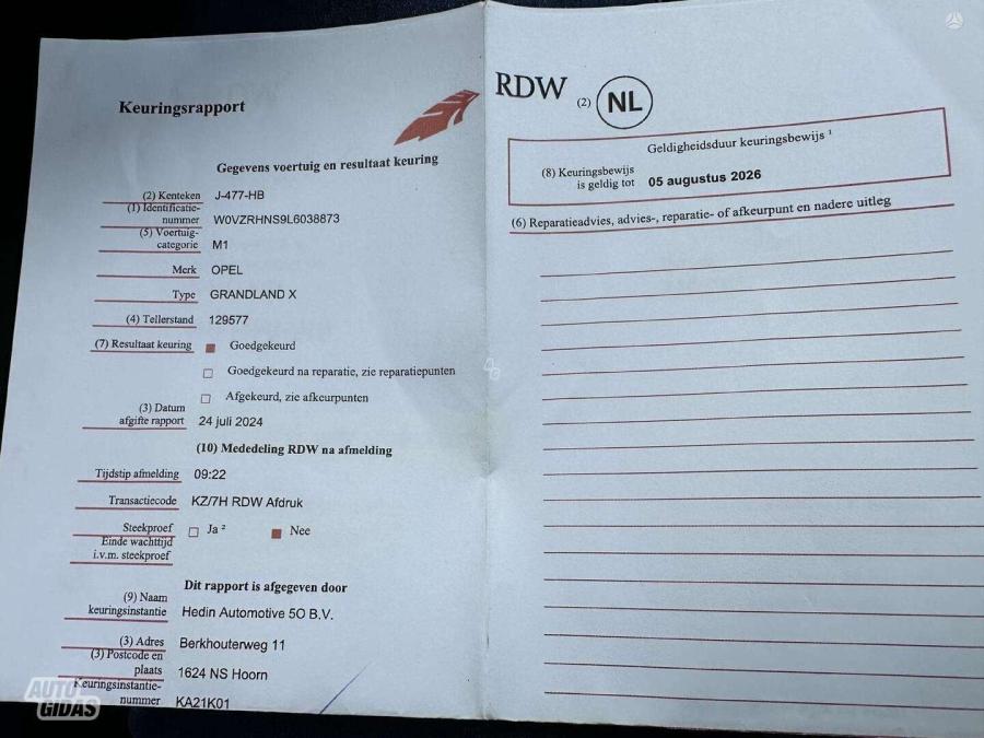 Белый Опель Grandland X 2020 в Каунас, объемом двигателя 1.20 л и пробегом 162 тыс. км за 10200 €, фото 11 на AUTOMOTO.COM.LV