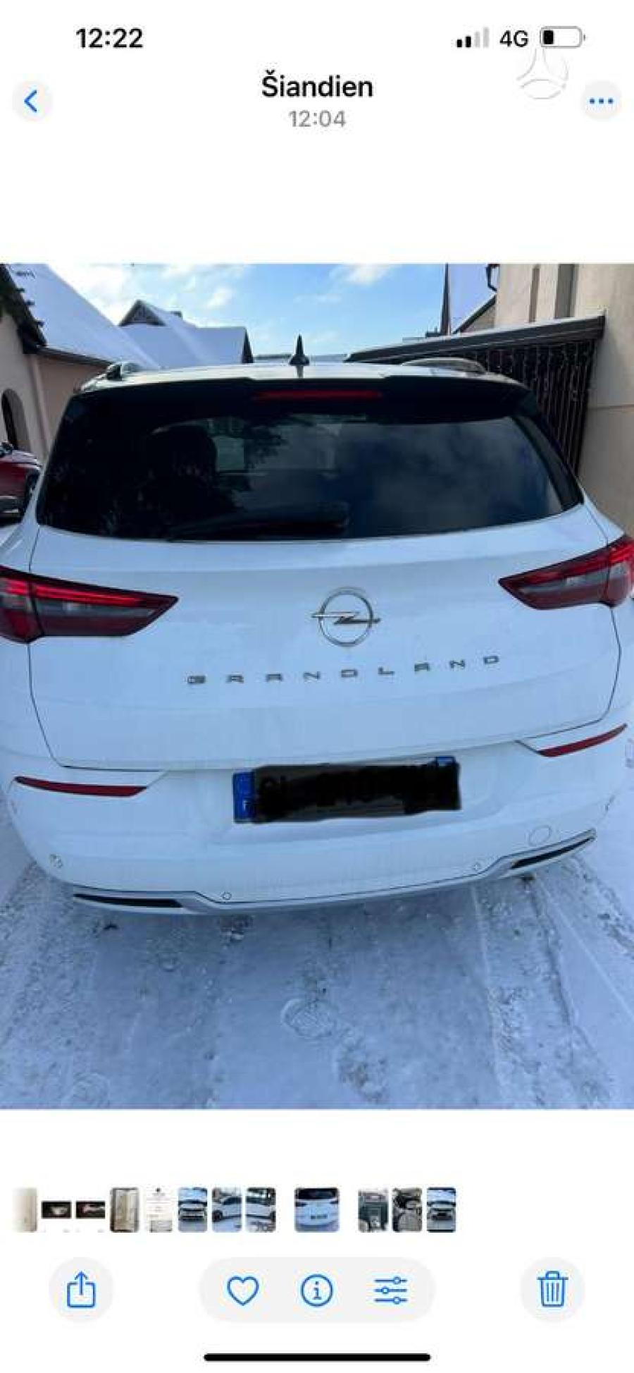 White Opel Grandland X 2022 in Taurage, with an engine capacity of 1.50 L and mileage of 130 thousand km for 13100 €, photo 5 on AUTOMOTO.COM.LV