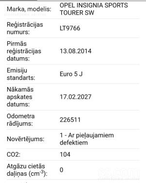 Black Opel Insignia 2014 in Riga, with an engine capacity of 2.00 L and mileage of 0 thousand km for 5490 €, photo 36 on AUTOMOTO.COM.LV