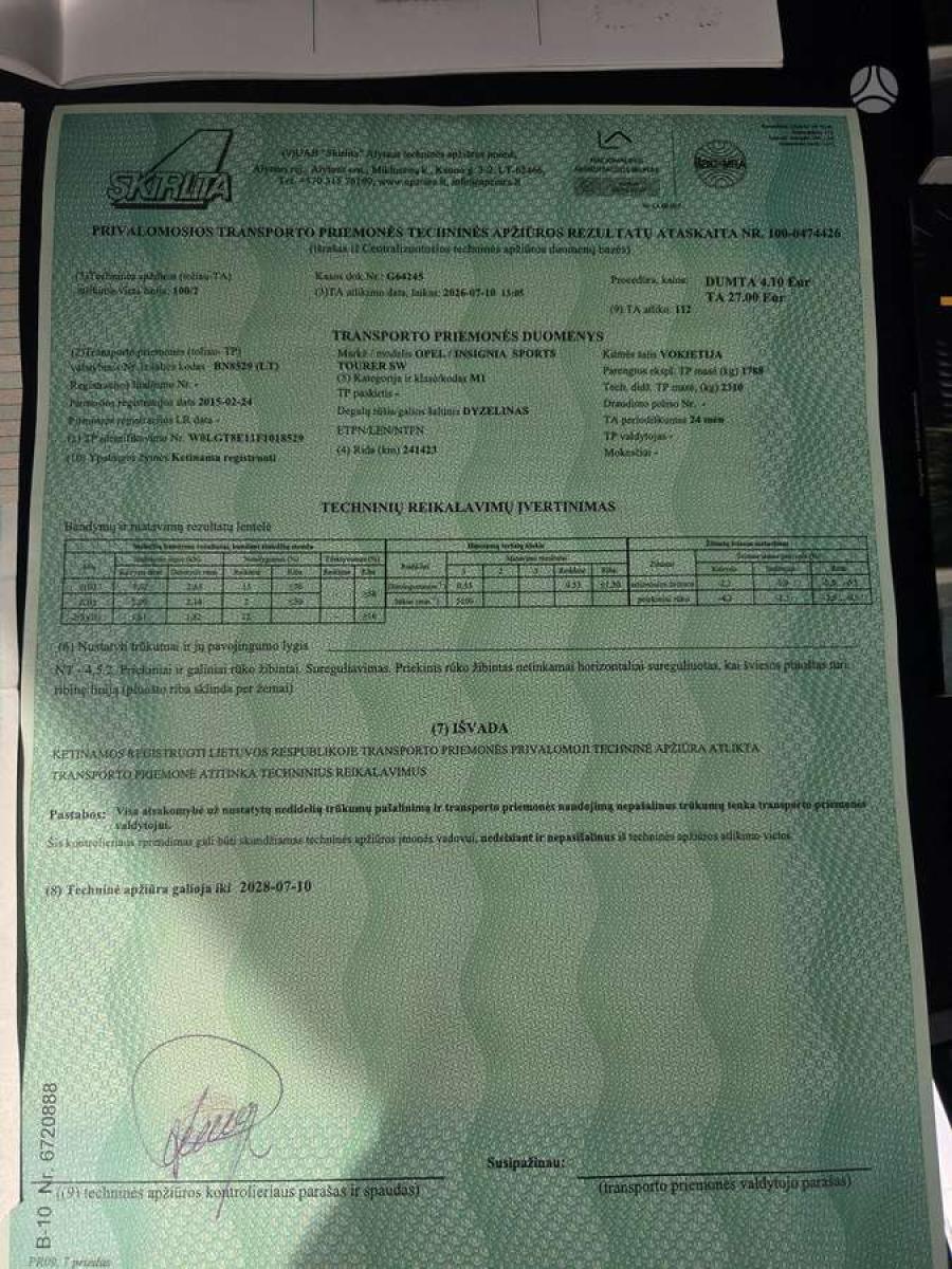 Черный Опель Инсигния 2015 в Алитус, объемом двигателя 1.96 л и пробегом 241 тыс. км за 5200 €, фото 33 на AUTOMOTO.COM.LV