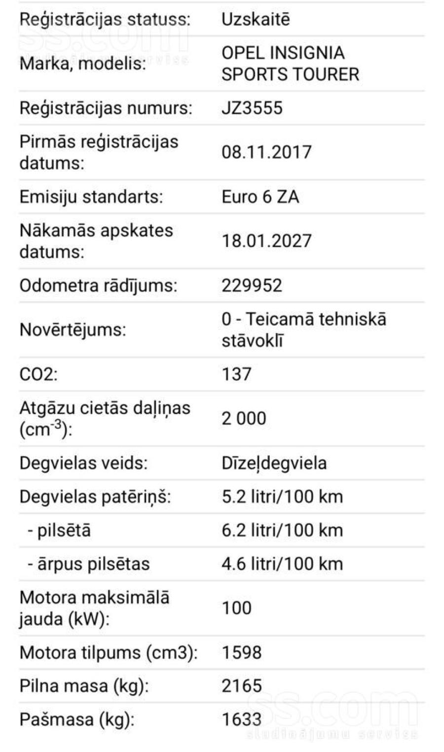 Черный Опель Инсигния 2017 в Рига, объемом двигателя 1.60 л и пробегом 260 тыс. км за 7600 €, фото 33 на AUTOMOTO.COM.LV