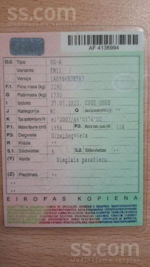Синий Опель Инсигния 2010 в Айзкраукле, объемом двигателя 2.00 л и пробегом 338 тыс. км за 2800 €, фото 6 на AUTOMOTO.COM.LV