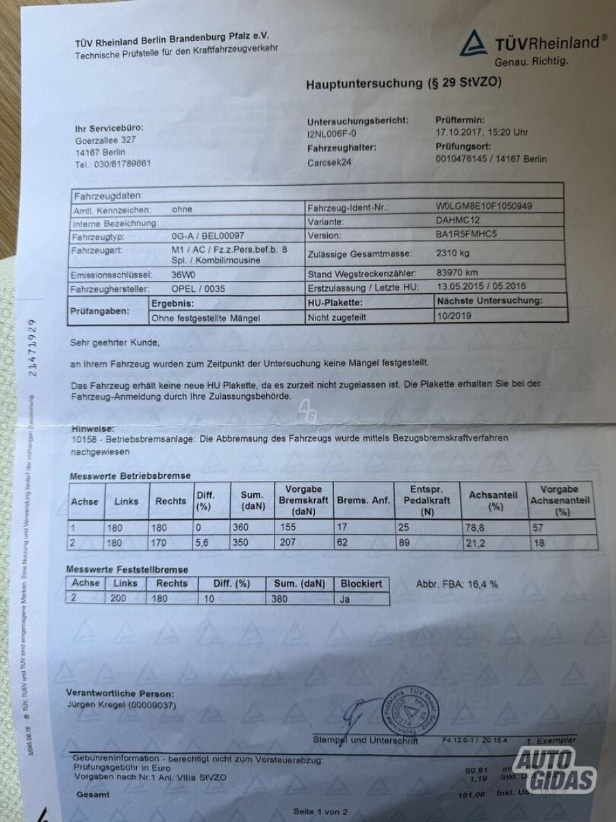 Brown Opel Insignia 2015 in Vilnius, with an engine capacity of 2.00 L and mileage of 200 thousand km for 5999 €, photo 26 on AUTOMOTO.COM.LV