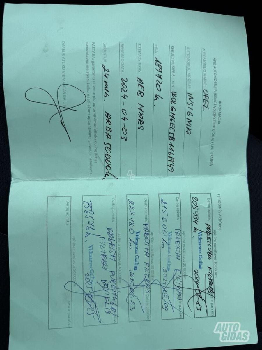 Grey Opel Insignia 2011 in Vilnius, with an engine capacity of 1.80 L and mileage of 273 thousand km for 2500 €, photo 21 on AUTOMOTO.COM.LV