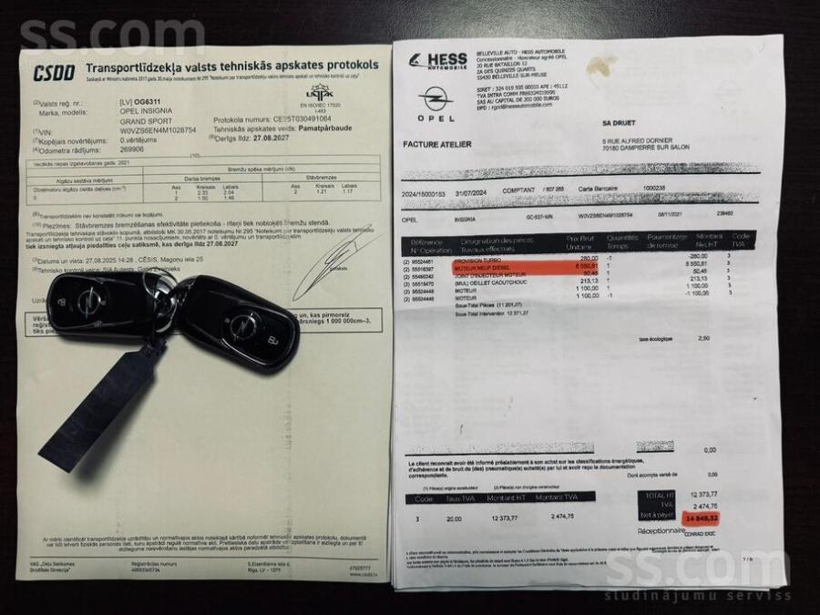 Grey Opel Insignia 2021 in Cesis, with an engine capacity of 1.50 L and mileage of 0 thousand km for 13400 €, photo 36 on AUTOMOTO.COM.LV