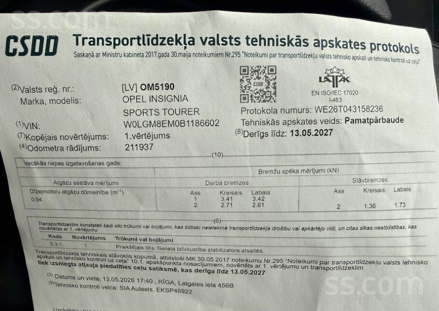 Sarkans Opel Insignia 2011 Rīga, ar dzinēja tilpumu 2.00 L un nobraukumu 0 tūkst. km par 4550 €, foto 11 vietnē AUTOMOTO.COM.LV