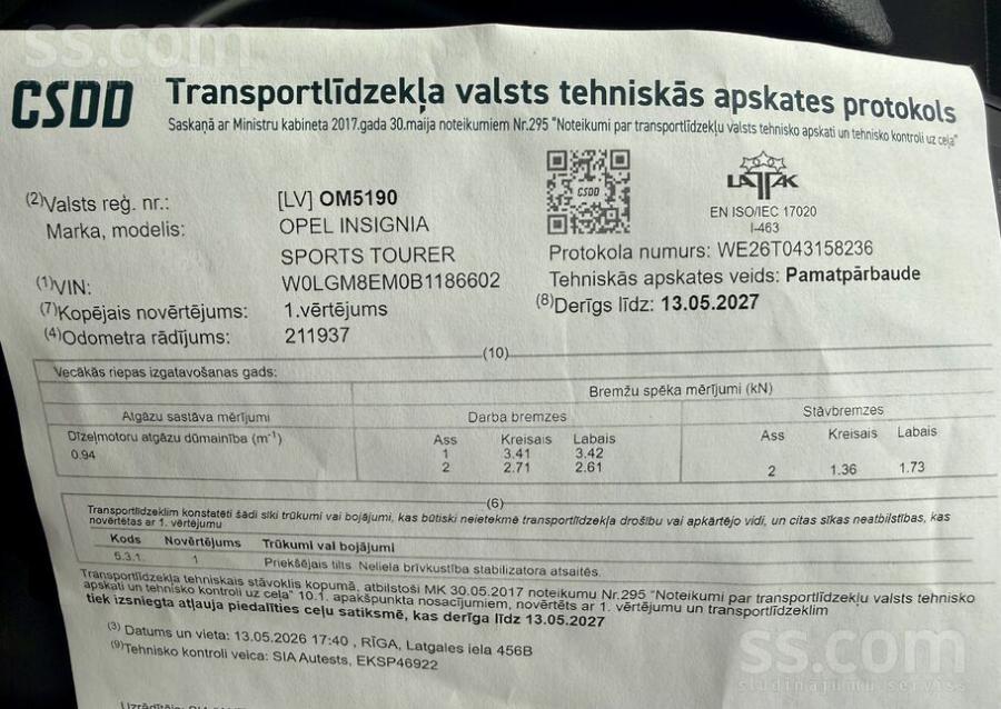 Sarkans Opel Insignia 2011 Rīga, ar dzinēja tilpumu 2.00 L un nobraukumu 0 tūkst. km par 4550 €, foto 11 vietnē AUTOMOTO.COM.LV