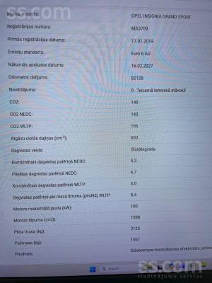 Белый Опель Инсигния 2019 в Рига, объемом двигателя 1.60 л и пробегом 108 тыс. км за 8890 €, фото 15 на AUTOMOTO.COM.LV