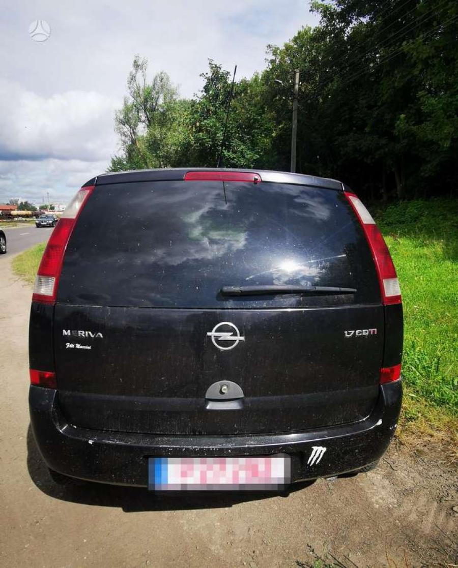 Melns Opel Meriva 2004 Kauņa, ar dzinēja tilpumu 1.80 L un nobraukumu 357 tūkst. km par 330 €, foto 5 vietnē AUTOMOTO.COM.LV