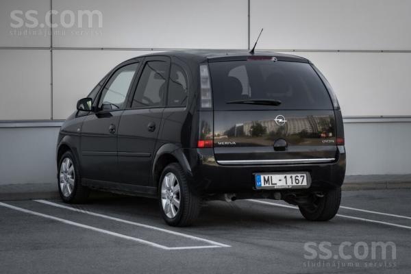 Black Opel Meriva 2007 in Riga, with an engine capacity of 1.70 L and mileage of 250 thousand km for 1350 €, photo 7 on AUTOMOTO.COM.LV