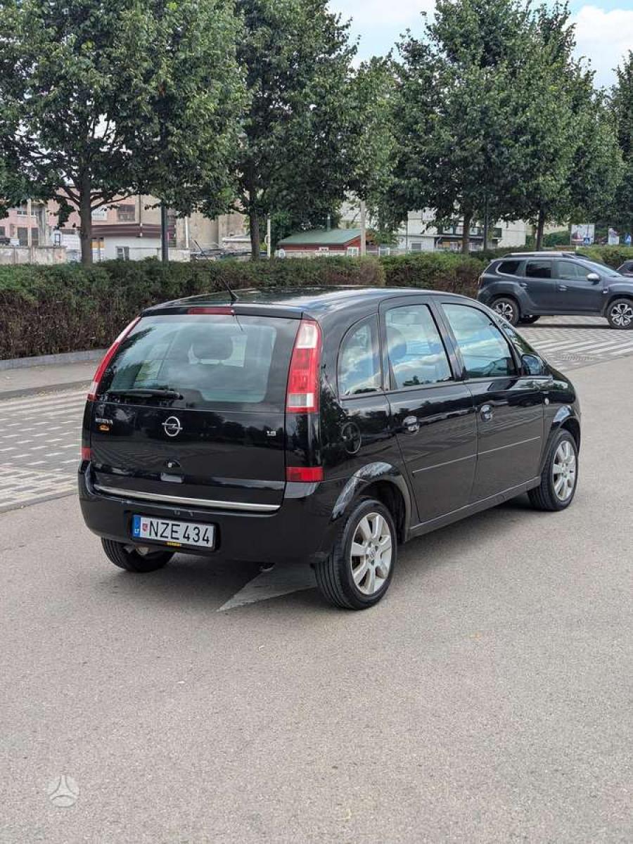Black Opel Meriva 2004 in Vilnius, with an engine capacity of 1.60 L and mileage of 158 thousand km for 1100 €, photo 7 on AUTOMOTO.COM.LV