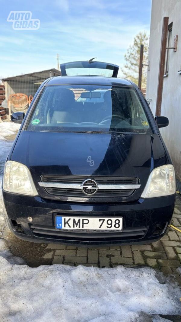 Черный Опель Мерива 2005 в Вильнюс, объемом двигателя 1.60 л и пробегом 205 тыс. км за 600 €, фото 1 на AUTOMOTO.COM.LV