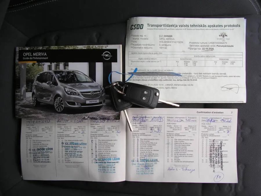 Black Opel Meriva 2015 in Sigulda, with an engine capacity of 1.70 L and mileage of 181 thousand km for 6750 €, photo 32 on AUTOMOTO.COM.LV