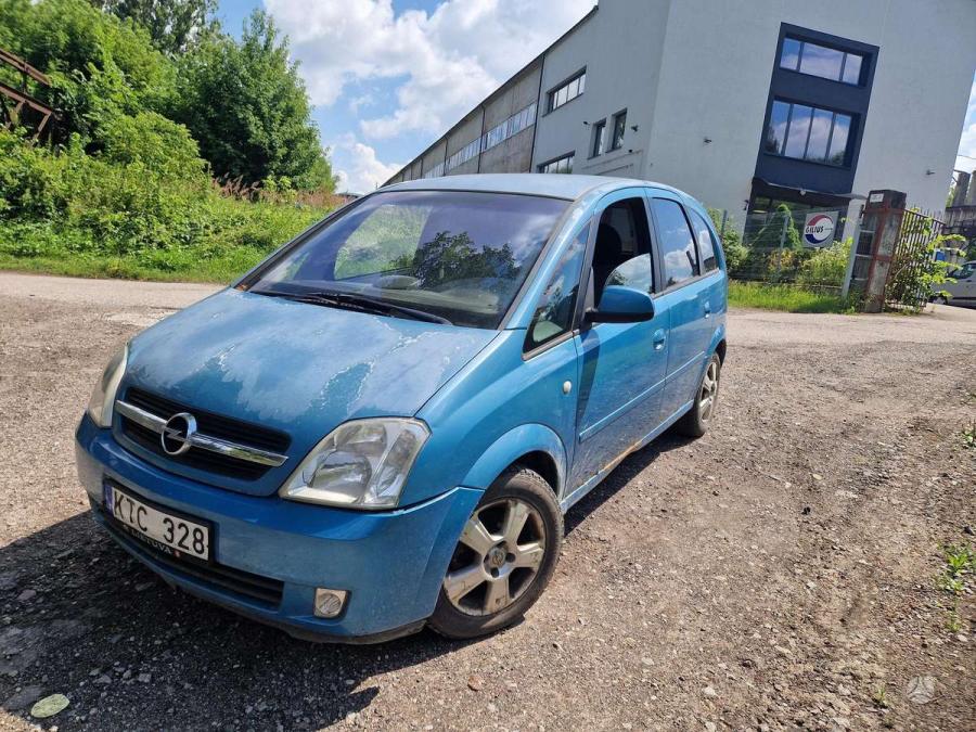 Blue Opel Meriva 2004 in Vilnius, with an engine capacity of 1.80 L and mileage of 341 thousand km for 600 €, photo 1 on AUTOMOTO.COM.LV