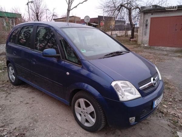Blue Opel Meriva 2004 in Klaipeda, with an engine capacity of 1.60 L and mileage of 243 thousand km for 950 €, photo 1 on AUTOMOTO.COM.LV