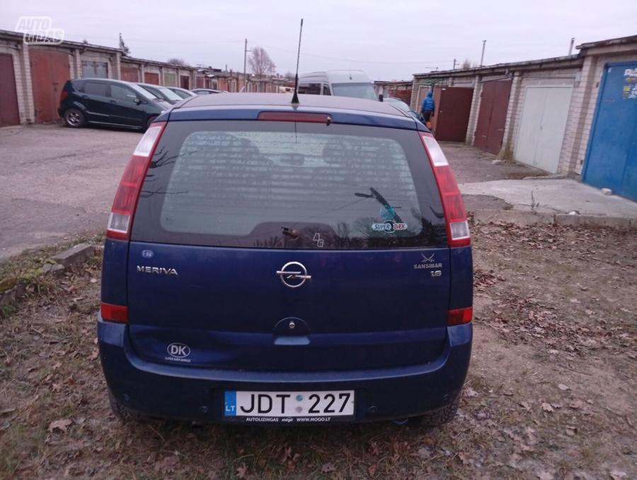 Blue Opel Meriva 2004 in Klaipeda, with an engine capacity of 1.60 L and mileage of 243 thousand km for 950 €, photo 8 on AUTOMOTO.COM.LV