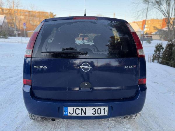 Blue Opel Meriva 2004 in Kaunas, with an engine capacity of 1.69 L and mileage of 225 thousand km for 1350 €, photo 9 on AUTOMOTO.COM.LV
