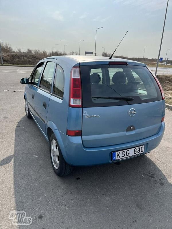 Zils Opel Meriva 2004 Panevēža, ar dzinēja tilpumu 1.60 L un nobraukumu 270 tūkst. km par 850 €, foto 5 vietnē AUTOMOTO.COM.LV