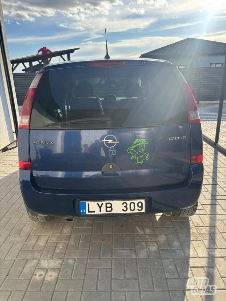 Zils Opel Meriva 2004 Klaipėda, ar dzinēja tilpumu 1.70 L un nobraukumu 276 tūkst. km par 700 €, foto 5 vietnē AUTOMOTO.COM.LV